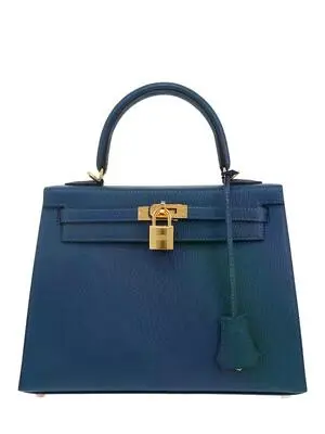 Hermès 2024 Kelly Two-way Handbag - Blue
