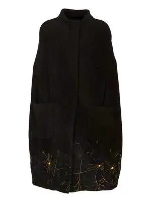 Dries Van Noten 1990s Embroidered Cape - Brown