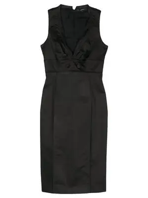 Gucci 2000s V-neck Midi Dress - Black