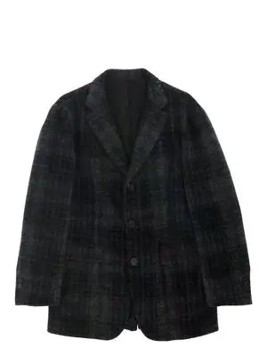 Bottega Veneta 2010s Checked Blazer - Grey