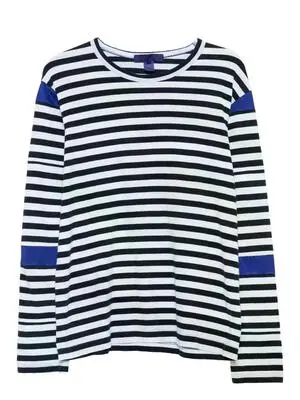 Comme Des Garçons 2000s Striped-pattern T-shirt - Blue