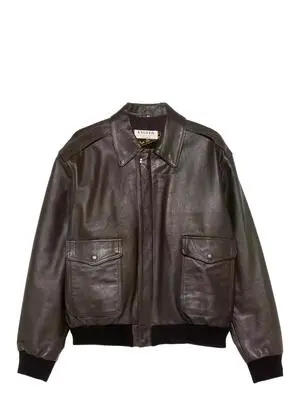 A.N.G.E.L.O. VINTAGE CULT 1990s Leather Jacket - Brown