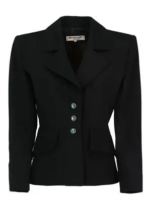 Saint Laurent Pre-owned 1980s Wool Blazer - Black