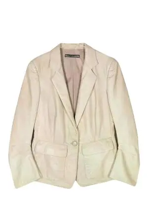 Balenciaga 2020s Leather Jacket - Neutrals