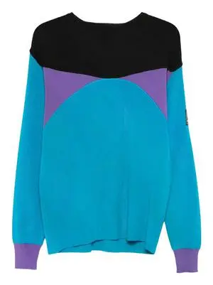 Versace 2000s Colour-block Sweater - Blue