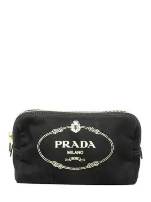 PRADA 2013-2025 Canapa Logo Pouch