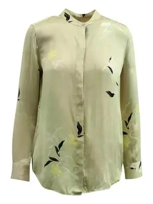 Equipment Floral-print Long Sleeve Shirt - Neutrals
