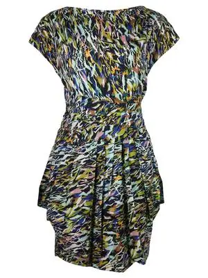 DIANE VON FURSTENBERG DVF Diane Von Furstenberg Abstract-Print Gathered Dress