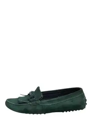 TOD'S Gommino Fringed Loafers - Green