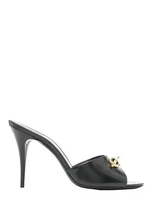 Saint Laurent 95mm Le Maillon Sandals - Black