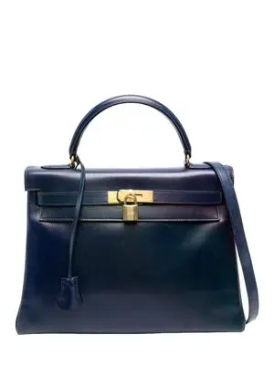 Hermès 1995 Kelly 32 Two-way Handbag - Blue