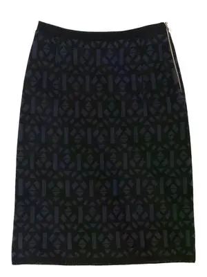 Marni 2000s Geometric-pattern Skirt - Blue