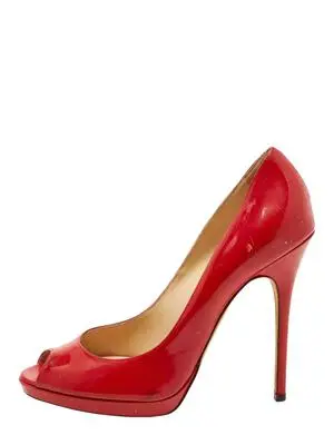 JIMMY CHOO 125mm Leather Heeled Pumps - Red