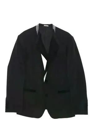 Dolce & Gabbana 1990s Panelled Lapels Blazer - Black