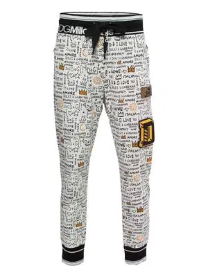 Dolce & Gabbana All-over Printed Track Pants - White