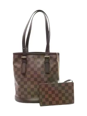 LOUIS VUITTON 2000 Damier Ebene Tote Bag - Brown