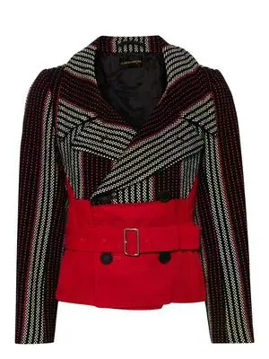 Comme Des Garçons 2001 Panelled Double-breasted Jacket - Red