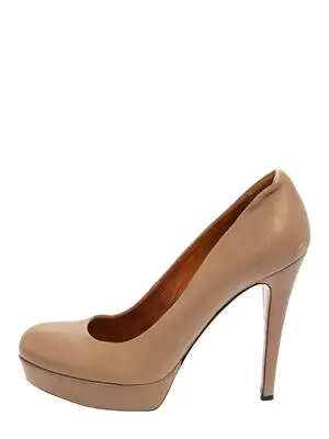 Gucci Leather Heeled Pumps - Neutrals