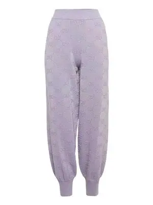 Gucci Knitted Track Pants - Purple