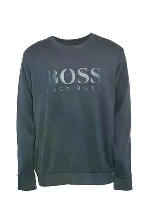 BOSS Logo Cotton Sweatshirt - Blue