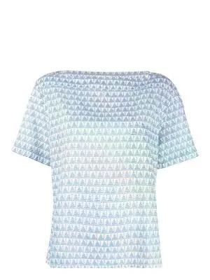 Hermès 1960s Geometric Print T-shirt - Blue