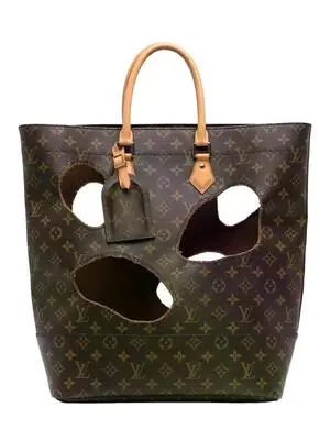 LOUIS VUITTON X Comme Des Garçons Monogram Hole Tote - Brown