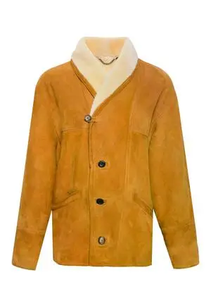 A.N.G.E.L.O. VINTAGE CULT 1980s Single-breasted Suede Coat - Orange