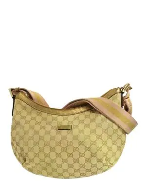 Gucci Gg Canvas Zipped Shoulder Bag - Neutrals