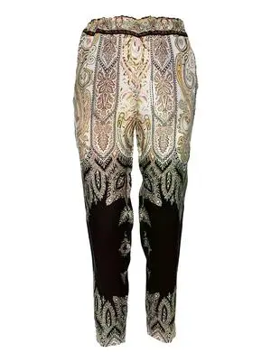 Etro Paisley-print Trousers - Black