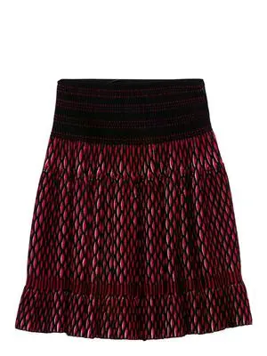 Alaïa 2000s Full-jacquard Mini Skirt - Red