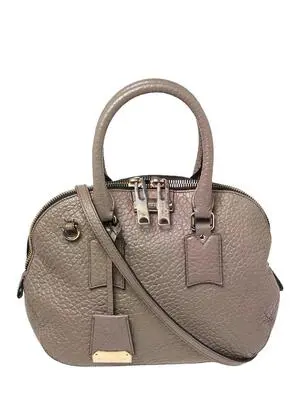Burberry Orchard Leather Satchel - Grey