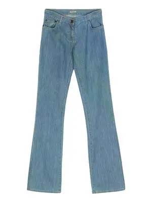Miu Miu 2000s Mid-rise Flared Jeans - Blue