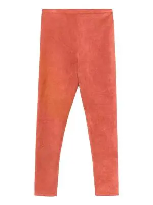 Alaïa 2010s Velvet Leggings - Orange