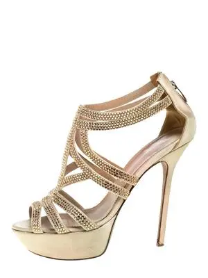 SERGIO ROSSI 140mm Platform Sandals - Neutrals