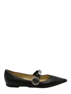 JIMMY CHOO Gela Crystal-embellished Ballet Flats - Black