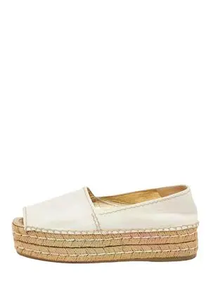 PRADA 2024 Leather Platform Espadrilles