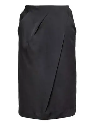 ARMANI Draped Georgette Skirt - Black