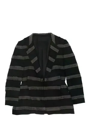 LANVIN 2003 Striped Silk Blazer - Grey
