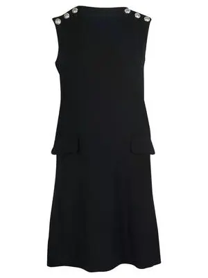 Claudie Pierlot Button-detail Flap-pocket Dress - Black