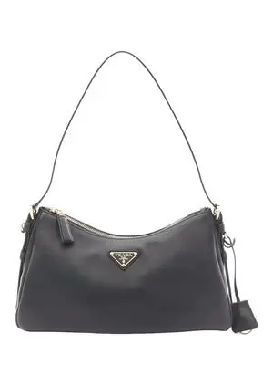 Prada Aimée Leather Shoulder Bag - Black