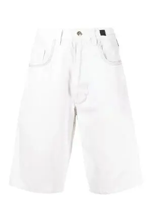 Versace 1990s Knee-length Denim Shorts - White