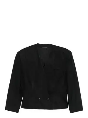 Versace 1980s Cropped Jacket - Black