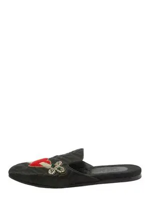 Gucci Satin Flats - Black