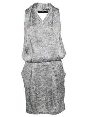 Alexander McQueen Silk Mini Dress - Grey