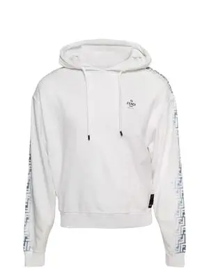 Fendi Ff-logo Cotton Hoodie - White