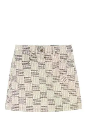 LOUIS VUITTON 2010s Damier Skirt - Neutrals