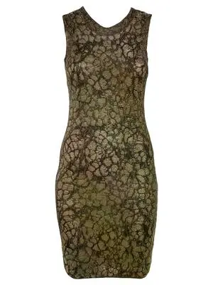 Missoni Embroidered Lurex Midi Dress - Gold