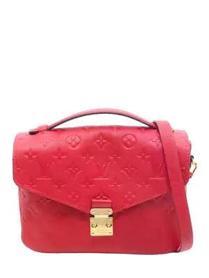 LOUIS VUITTON Monogram Empreinte Pochette Metis Mm - Red