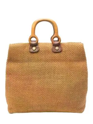 SALVATORE FERRAGAMO 1970s Raffia Tote Bag