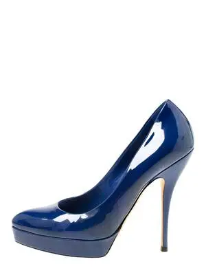 Gucci 125mm Patent-finish Pumps - Blue